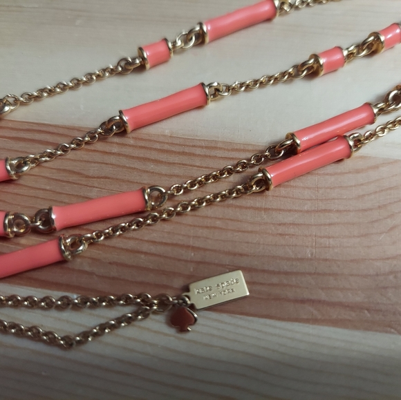 kate spade | Jewelry | Kate Spade Goldorange Bar None Station Necklace ...